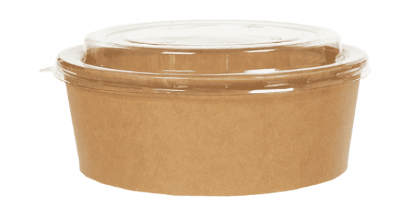 Kraft Karton Salata Kasesi Kapaklı 1100cc 100 Adet - MACY04KKT2